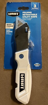 New HART FOLDING LOCK-BACK UTILITY KNIFE QUICK CHANGE BLADES Removable ...