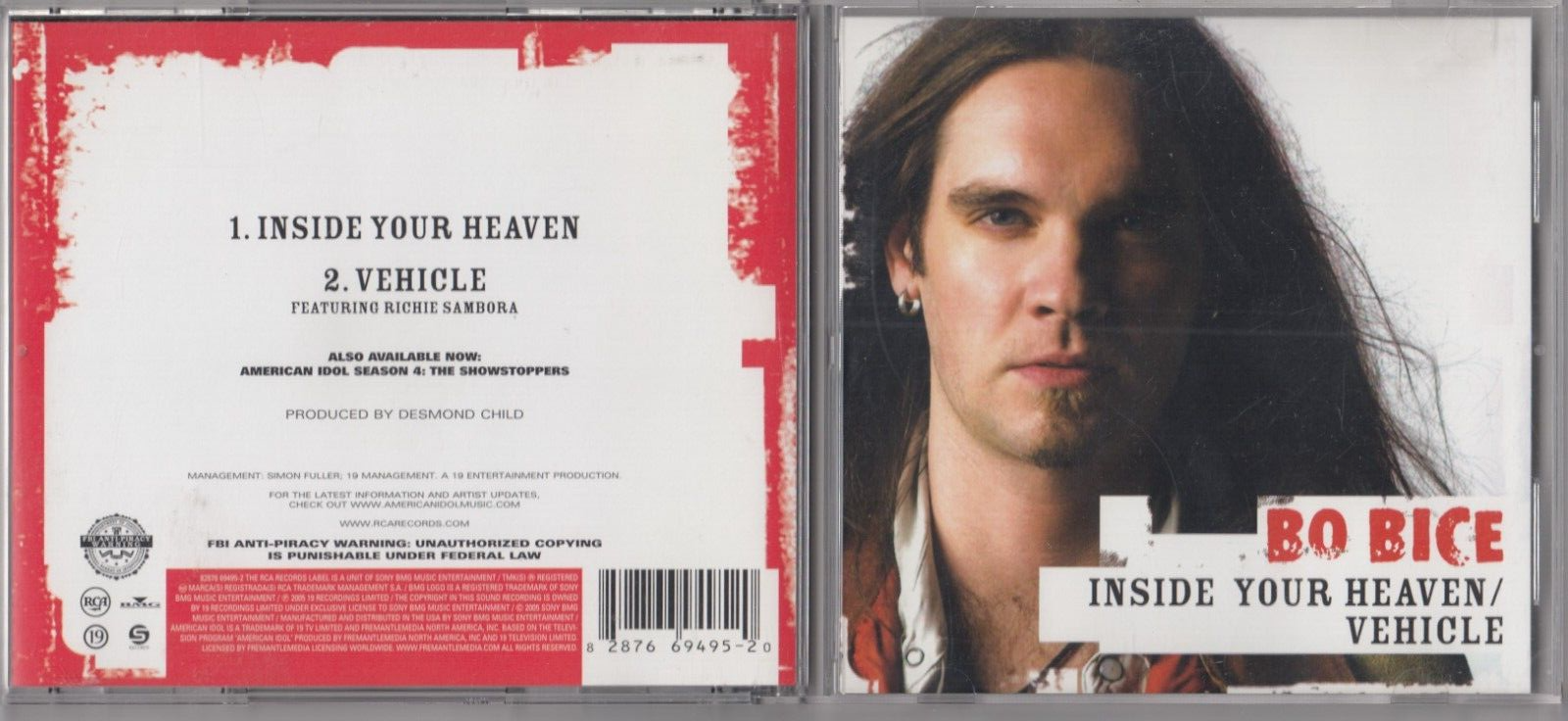 Bo Bice - Inside Your Heaven [Single] (CD, Jun-2005, RCA) 828766949520 ...