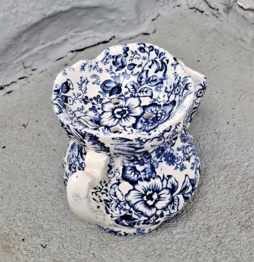 James Kent Scuttle Shaving Mug Old Foley Blue Floral Transferware ...
