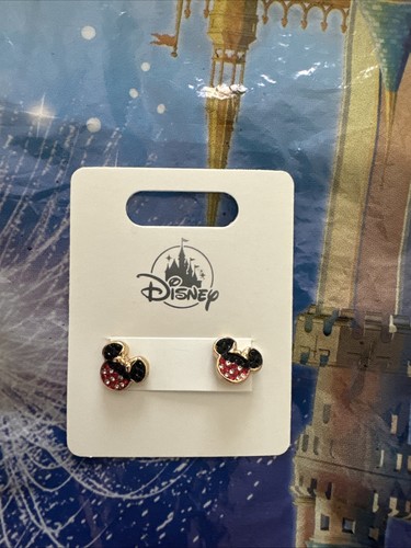 2025 Disney Parks Minnie Mouse Ear Rhinestones Studded Earrings | eBay
