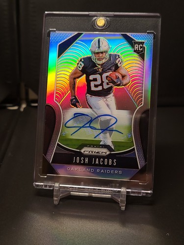 2019 PANINI PRIZM JOSH JACOBS SILVER PRIZM ROOKIE CARD AUTOGRAPH | eBay