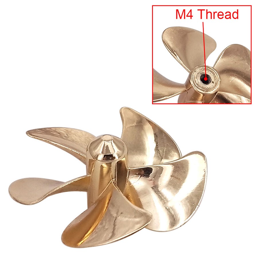 RC Boat Propeller 5-blades 52mm Metal Propeller for RC Marine Scale Tug ...