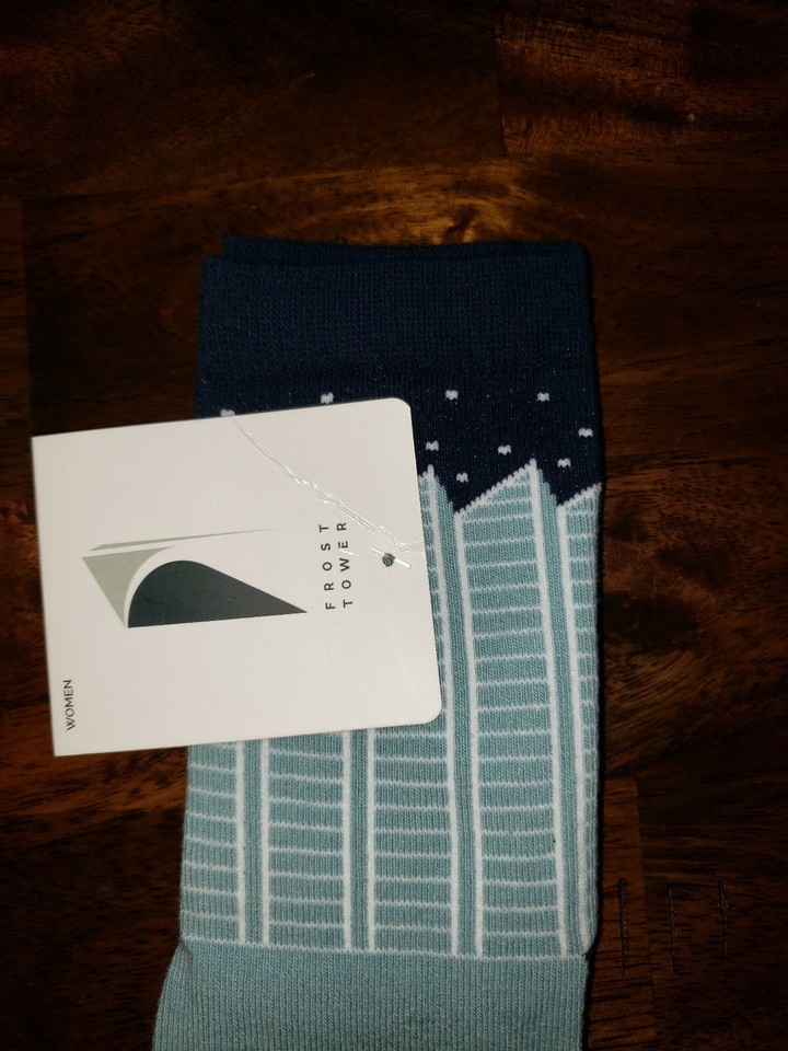Foot Cardigan Women's Frost Tower Teal & Blue Socks NWT | eBay