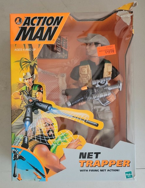 1999 action man net trapper Action Figure Hasbro Toys NRFB ActionMan ...