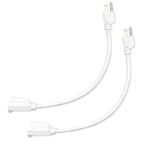 3 ft Short Extension Cord 3 Prong 2 Pack 16/3 SJTW Small Extension Cord ...
