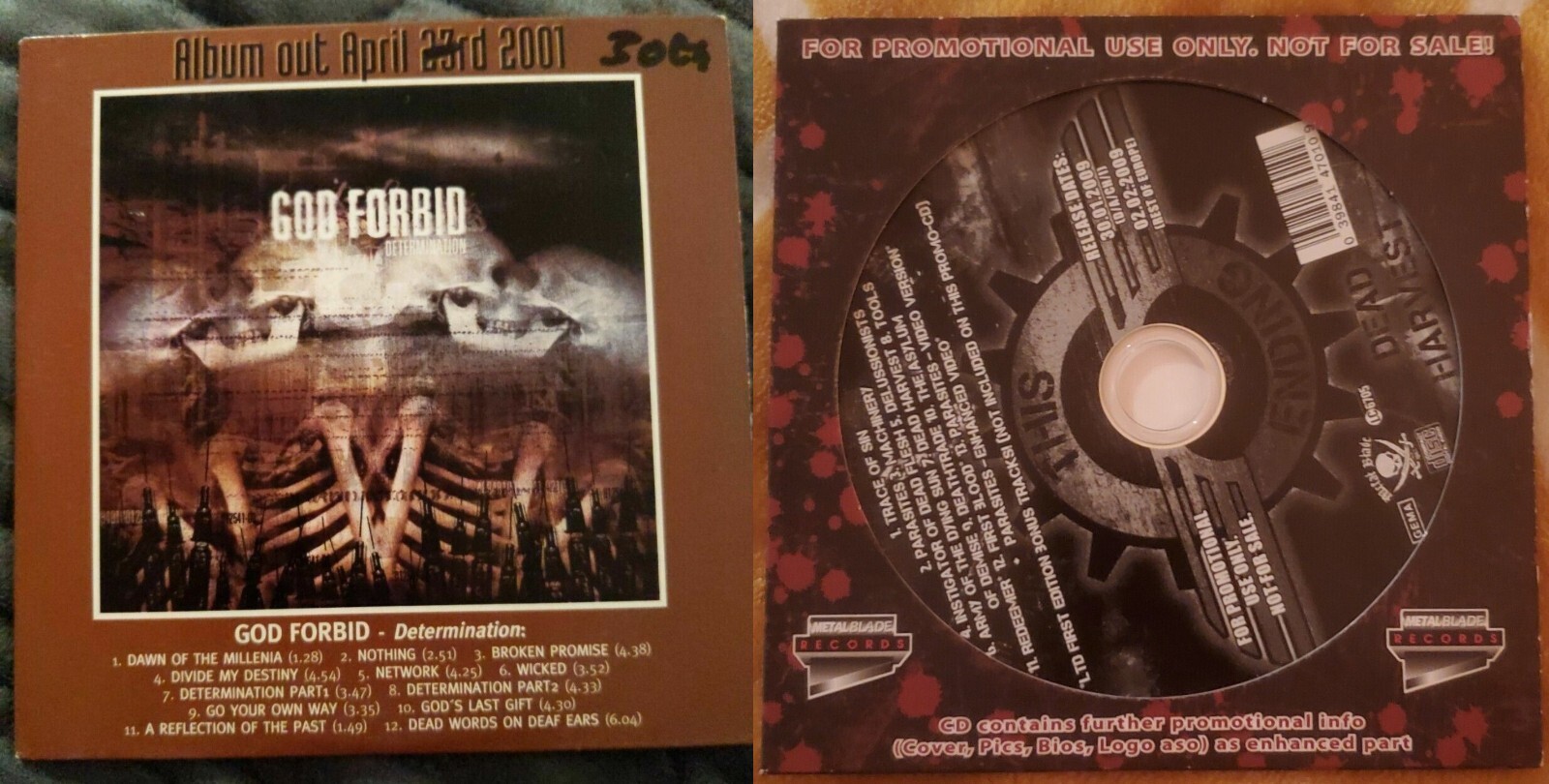 God Forbid -Determination + This Ending - Dead harvest PROMO RARE ffo ...