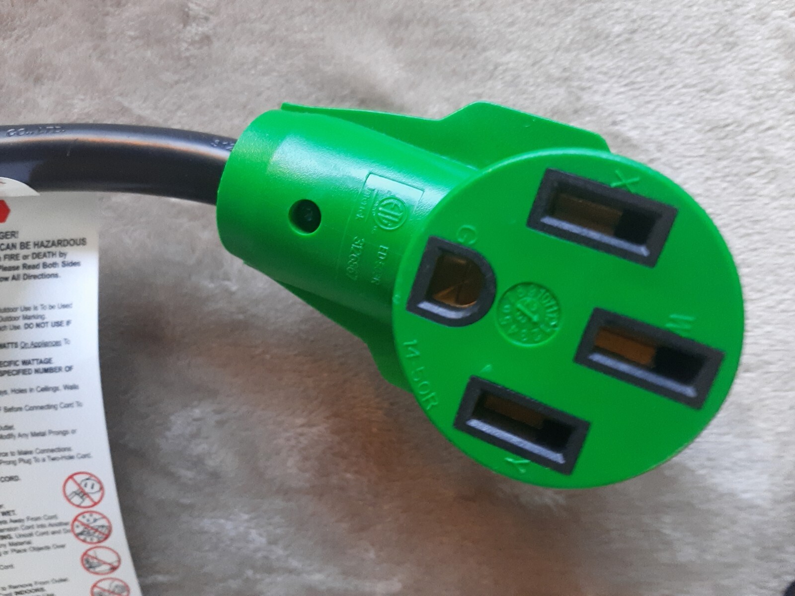 Intertek 3126867 30 FT RV Marine Shore Power Supply Cord Cable Hookup ...