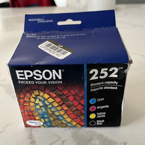Epson 252 Black/Cyan/Magenta/Yellow Ink Cartridge Genuine OEM NEW ...