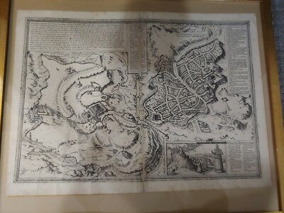 Ancient Braun & Hogenberg 1582 map of Jerusalem by Gottfried Von Kempen ...