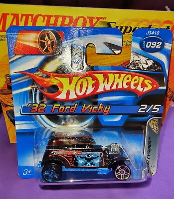 HOT WHEELS '32 FORD VICKY 2/5 HIGHWAY HORROR 092 SHORT CARD 2006 | eBay