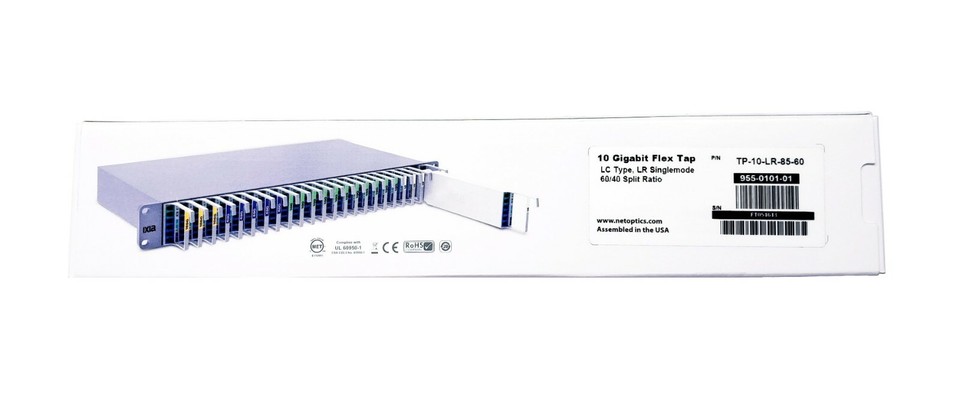 NEW IXIA 10 GIGABIT FLEX TAP LC TYPE LR SINGLEMODE 60/40 TP-10-LR-85-60 ...