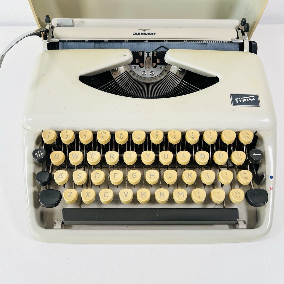 Vintage Adler Tippa Manual Portable Typewriter & Case | eBay