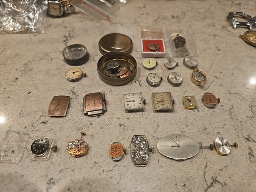 VINTAGE Lot Ladies Watch Movements For Parts Or Repair Elgin Bulova ...