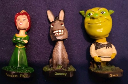 Disney Shrek, Donkey, Princess Fiona Mini Bobble Heads | eBay UK