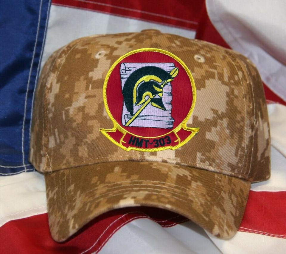 HMT-303 ATLAS HAT PATCH CAP US MARINES VETERAN WING MAG 39 3 MAW CH53E ...