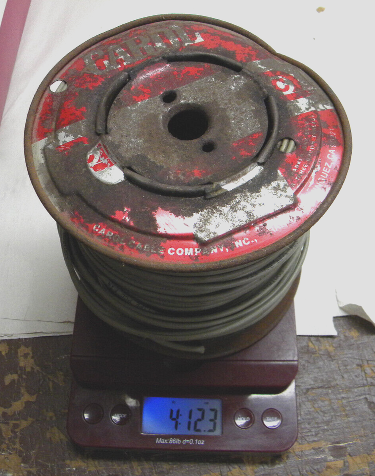 Large Spool Carol Cable 24/4 Wire 24AWG Shielded (UL) Type CMR Gray | eBay