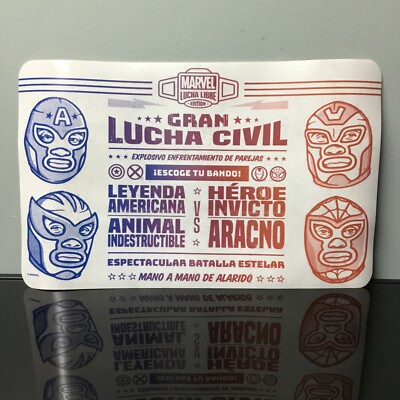 Marvel Lucha Libre Edition Kids Vinyl Place Mat 18"x11" | eBay