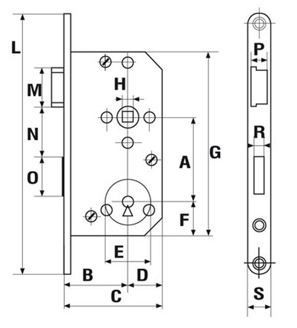 Gerda High Quality Mortice Door Lock With Key Silver ZW100 | eBay