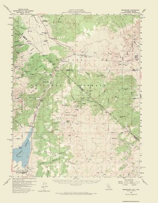 Topographical Map - Bridgeport California Nevada Quad - USGS 1958 - 23 ...
