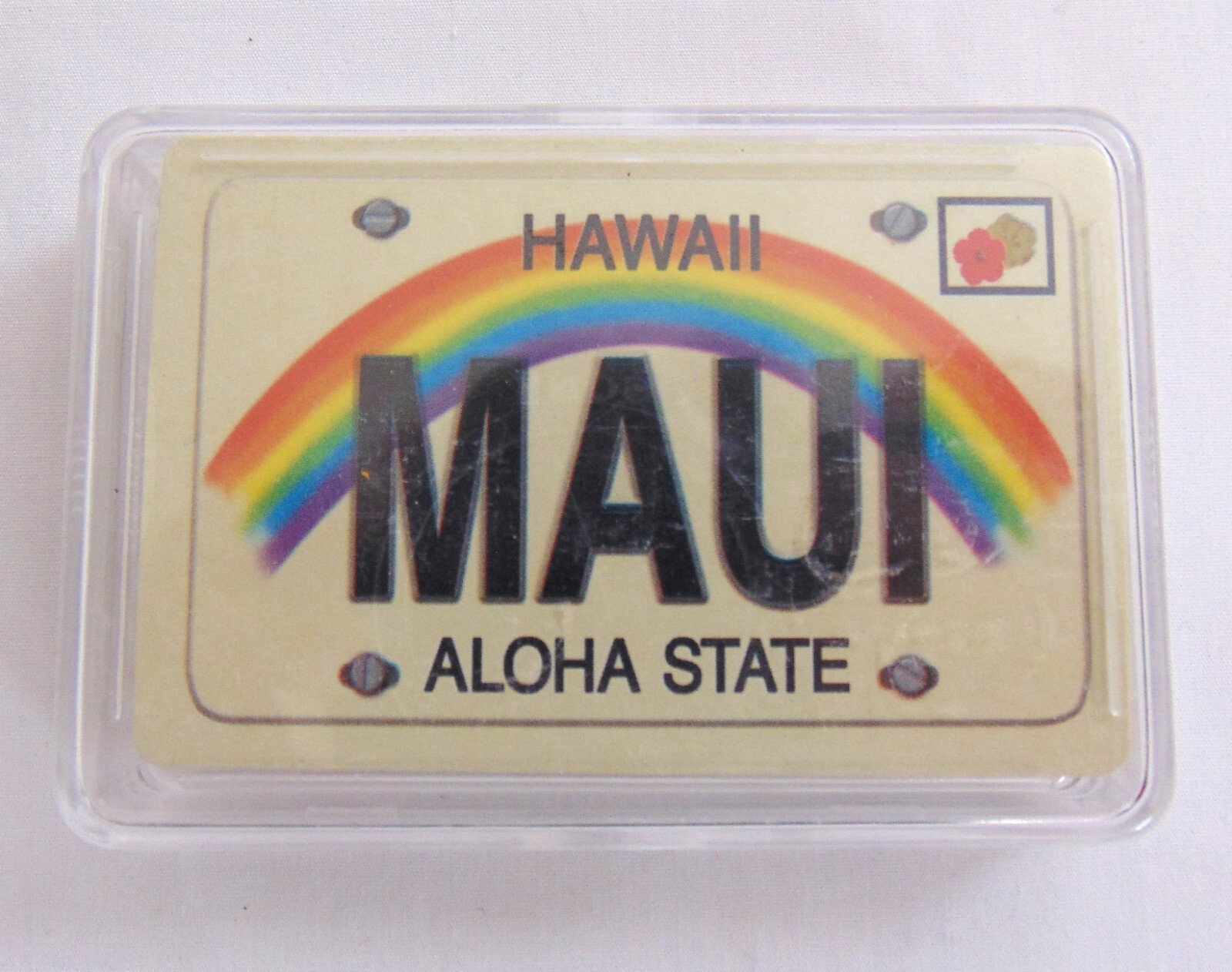 Vintage 1970's Hawaii Maui Aloha State License Playing Cards w/ Case ...