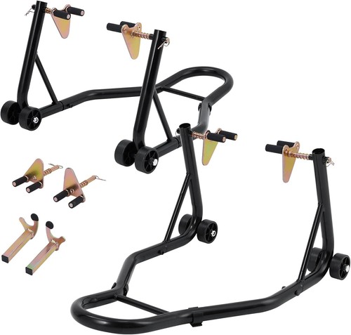 Motorcycle Front&Rear Stand Lift 850 lbs Adjustable Rocker Shaft ...