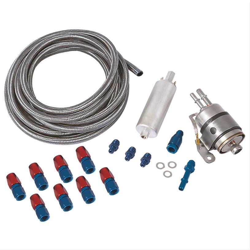 GM LS ENGINE FUEL LINE KIT (LSX SWAP) Braided Hose Filter Fittings Kit ...