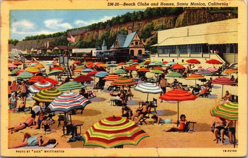 Beach Clubs And Homes, Santa Monica, California Postcard | eBay