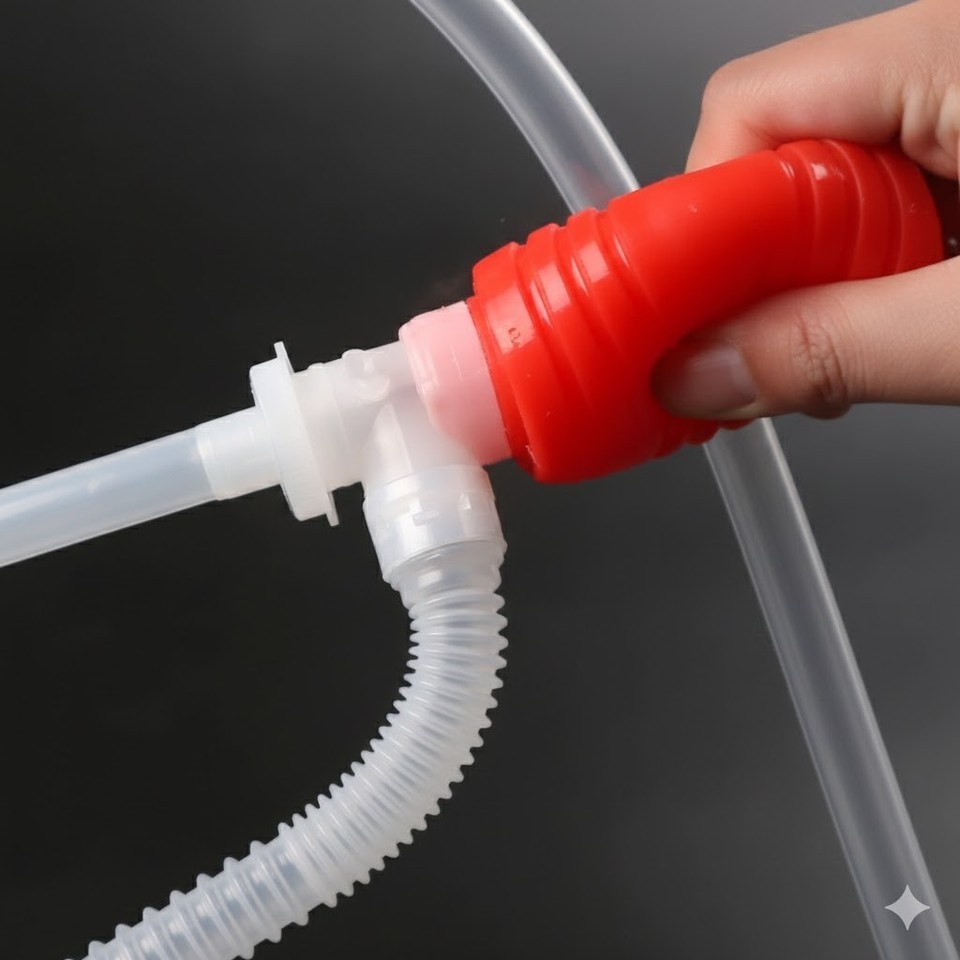 Manual Hand Syphon siphon pump - Liquid Transfer water Petrol & Diesel ...