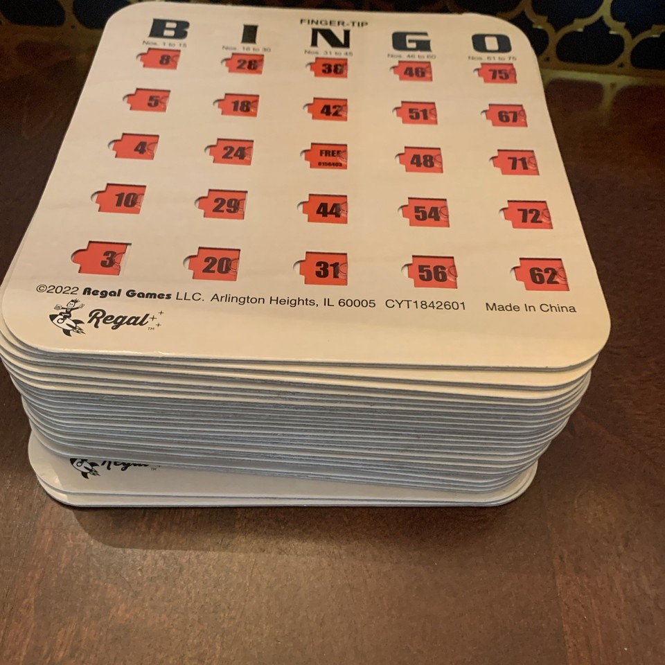 Regal Bingo Bulk Bingo Cards with Sliding Windows - Reusable Large ...