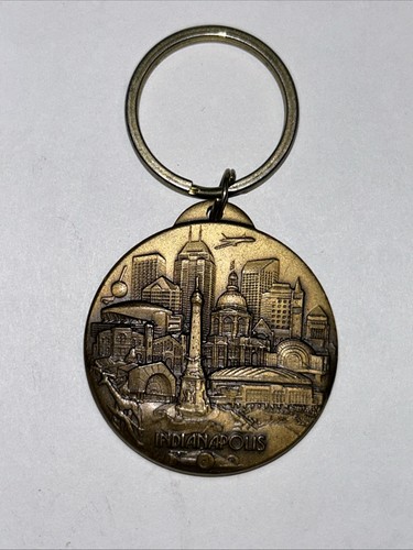 Indianapolis / Lilly Gold Toned Metal Keychain - FREE Shipping | eBay