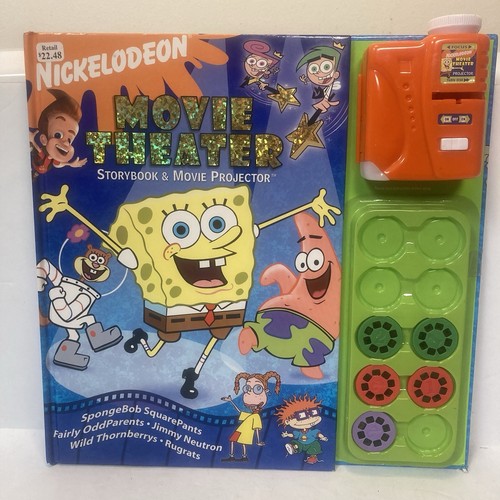 2002 Nickelodeon SpongeBob Jimmy Neutron & More Book & Movie Projector ...