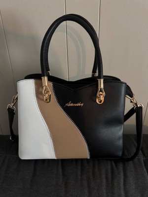 Aimily Black Tan and White Purse | eBay