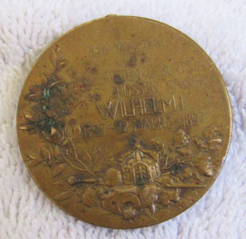 German Prussian Commemorative Medal Coin Koenig Von Preussen 1797-1897 ...