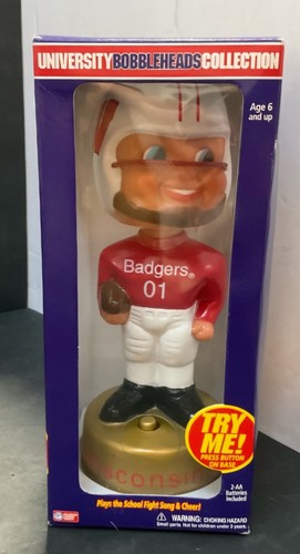 University Bobbleheads Collection Wisconsin Badgers Classic Football ...