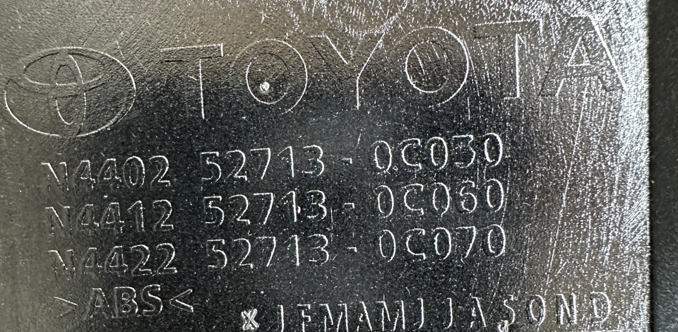 2022-2025 TOYOTA TUNDRA FRONT LH BUMPER MOULDING OEM PART # 52713-0C070 ...