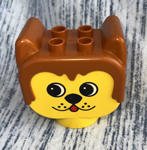 Duplo Building Bricks Blocks Toy Yellow fits 2 x2 Bricks w/ Dog Shaped ...