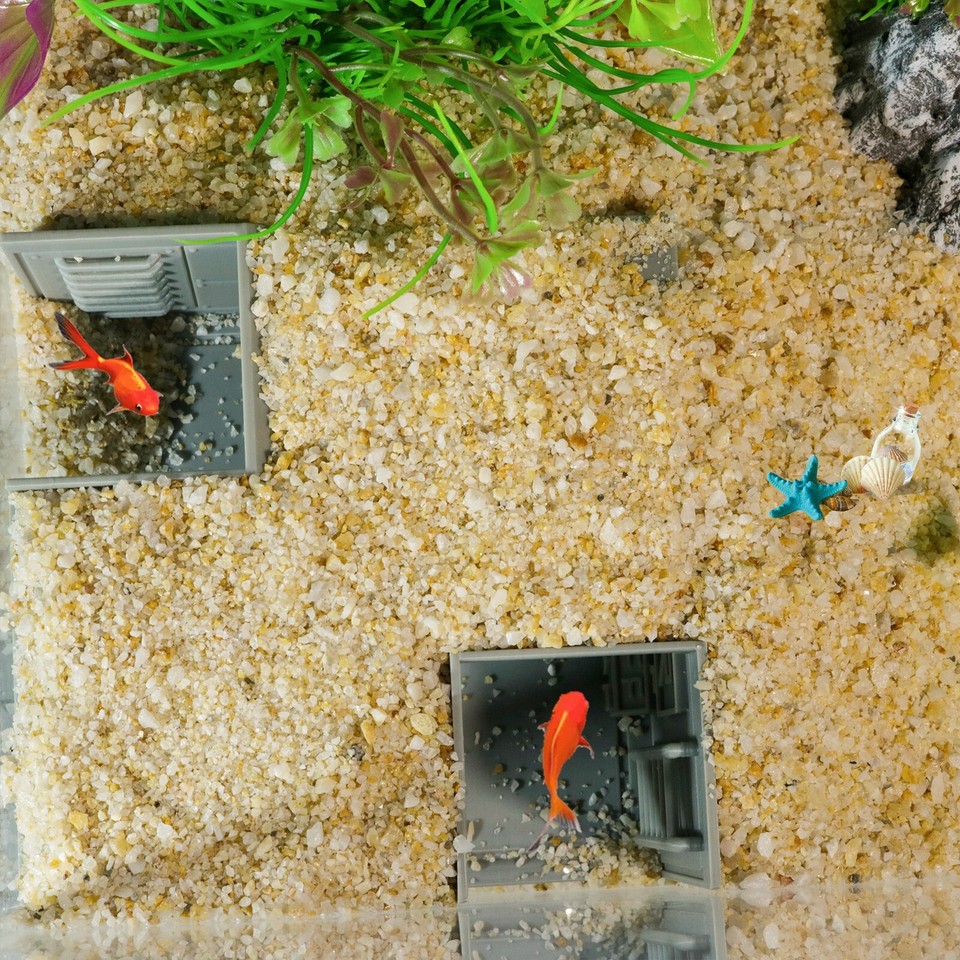 Plastic 3D Print Underground Square 3D Fish Tunnel Cave Aquarium Fish ...