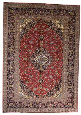 Teppich Keshan Handgeknüpft Perserteppich Orientteppich Tappeto Carpet ...