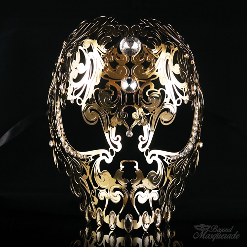 Full Face Skull Mask - Day of the Dead Masquerade Mask for Unisex M7153 ...