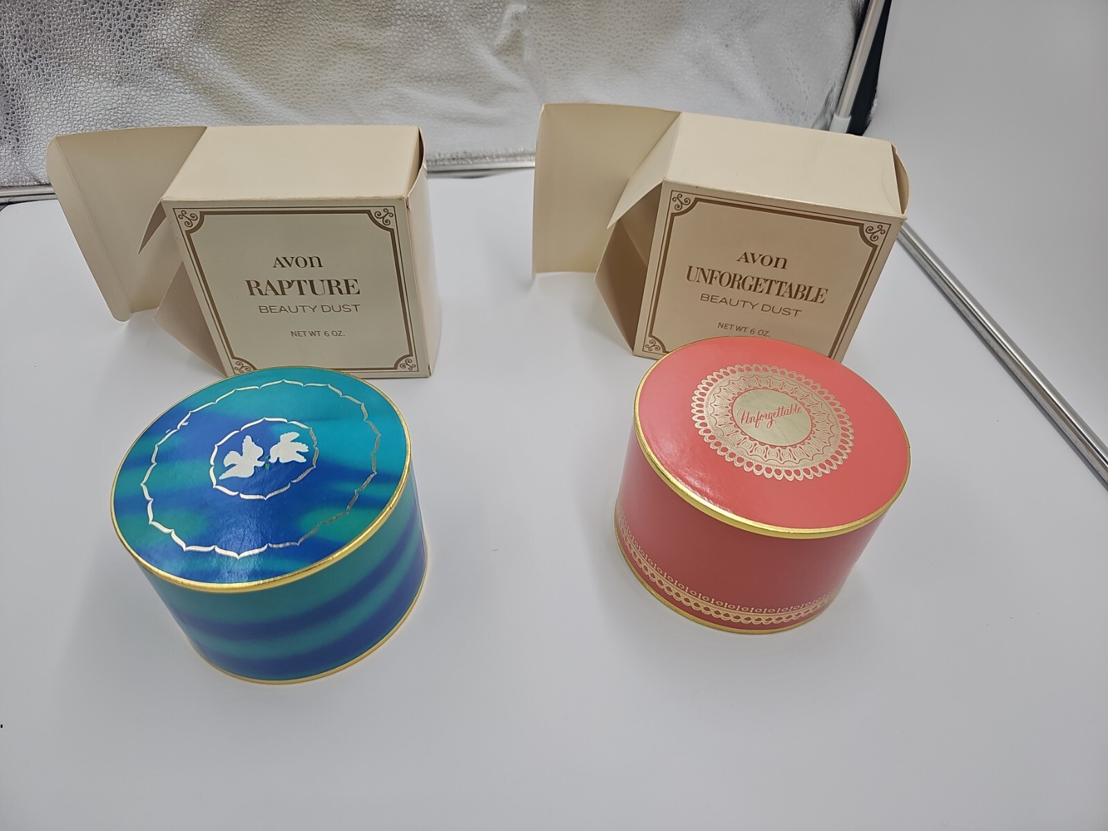 Set of 2 Vintage Avon Beauty Dust - Rapture & Unforgettable NOS NIB | eBay