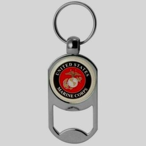 MILITARY MARINE CORPS EGA METAL KEY CHAIN / KEY RING BOTTLE OPENER EGA ...