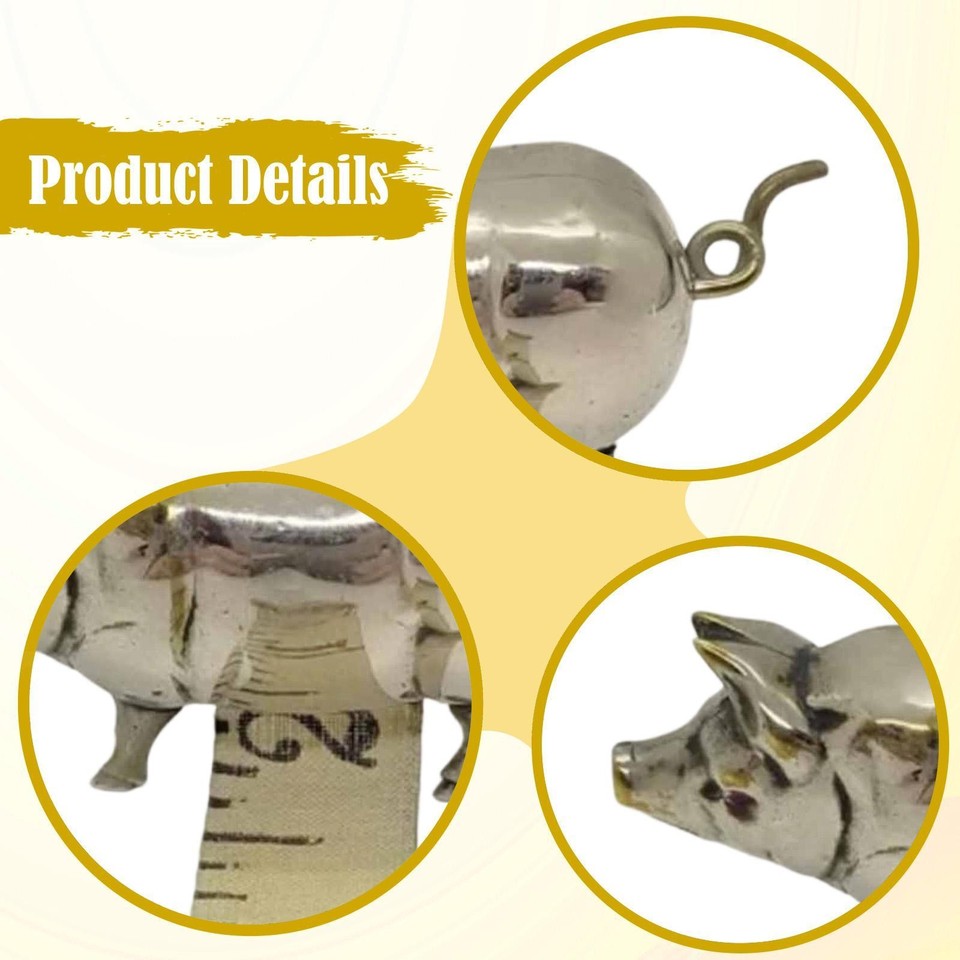 Antique Pig Mini Tape Measure Portable Miniature Ornament Measurement ...