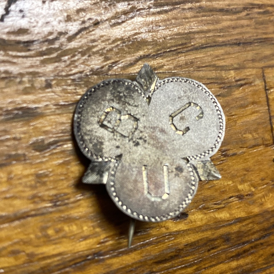 Civil War Federal CS 2nd 4th Corps Badge Clover ID Silver Pin Irish ...