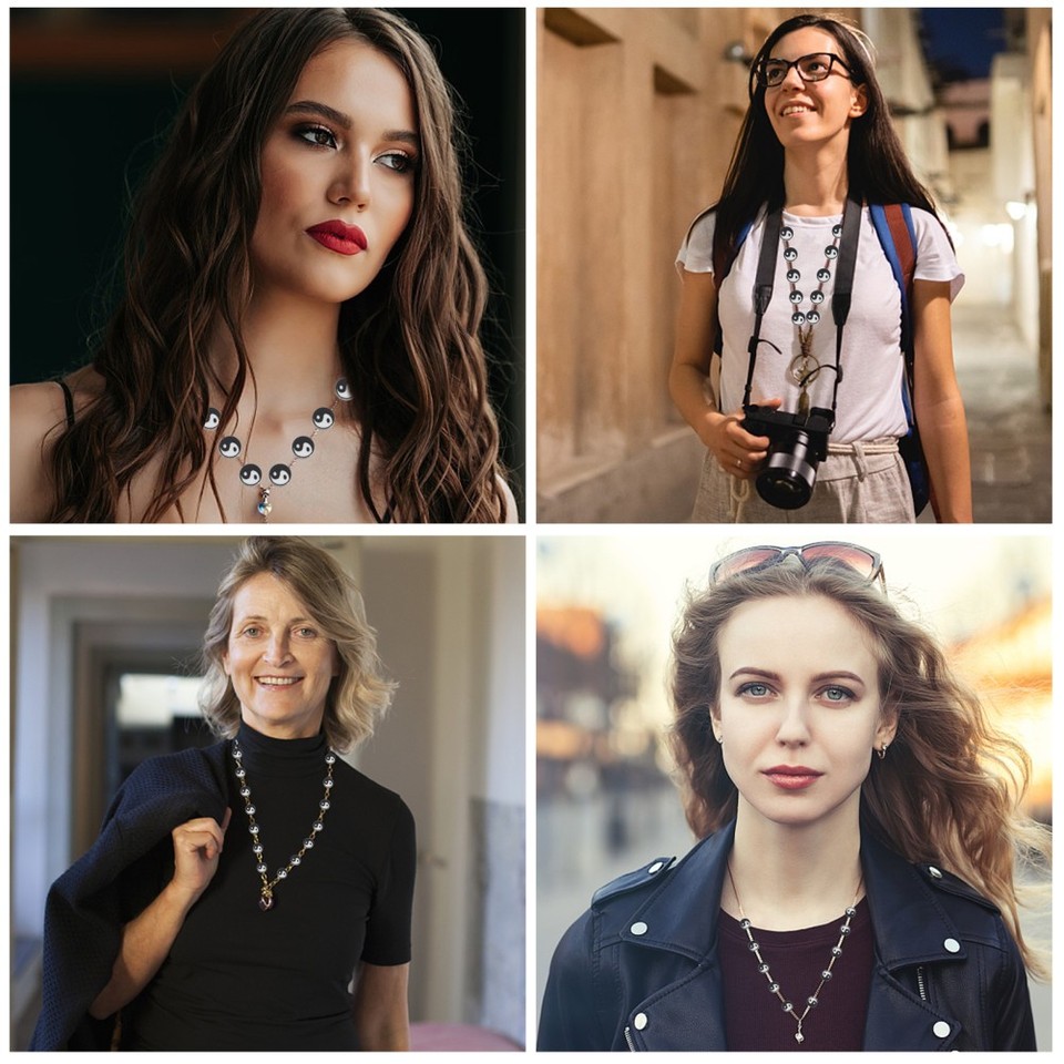 100Pcs Yin Yang Tai Chi Pottery Loose Beads Charms for Bracelet Making ...