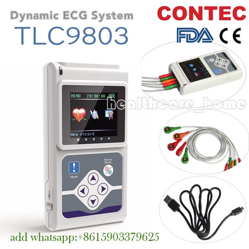 TLC9803 3-channel ECG/EKG Holter Monitor System Recorder Analyzer+PC Software | eBay UK
