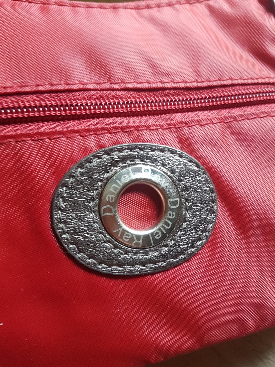 Daniel Ray Handtasche klein clutch rot beige bordeaux Umhängetasche NEU ...