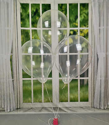 50 x 18"/46cm Riesen Luftballons*Crystal Clear*long neck*Giant Balloons ...