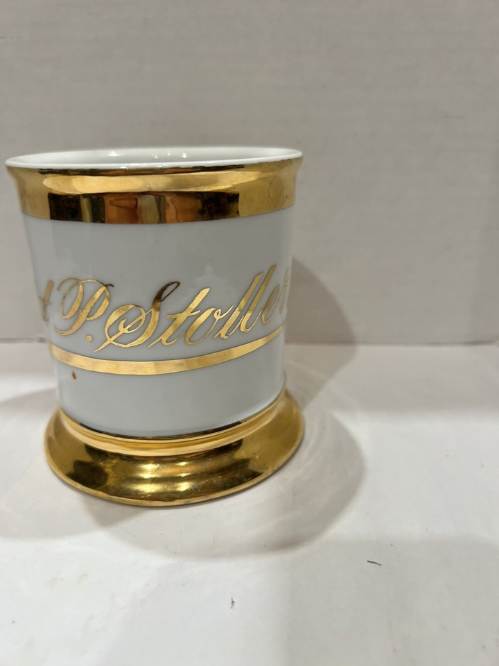 Wonderful Gold Trim Personalized Shaving Mug Stoller Holmes Co Ohio ...