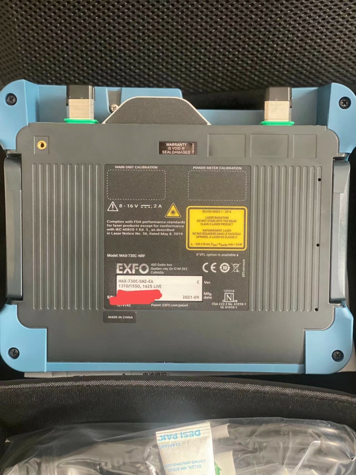 EXFO OTDR MAX-730C-SM2 IOLM VPM2 Power Meter VFL 1310/1550/1625nm 39/38 ...