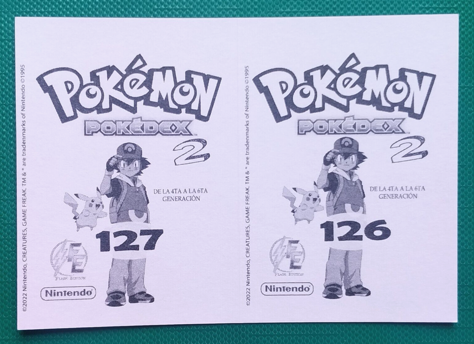 POKEMON POKEDEX Sticker EF #512-513 SIMISAGE / PANSEAR Edition PERU ...